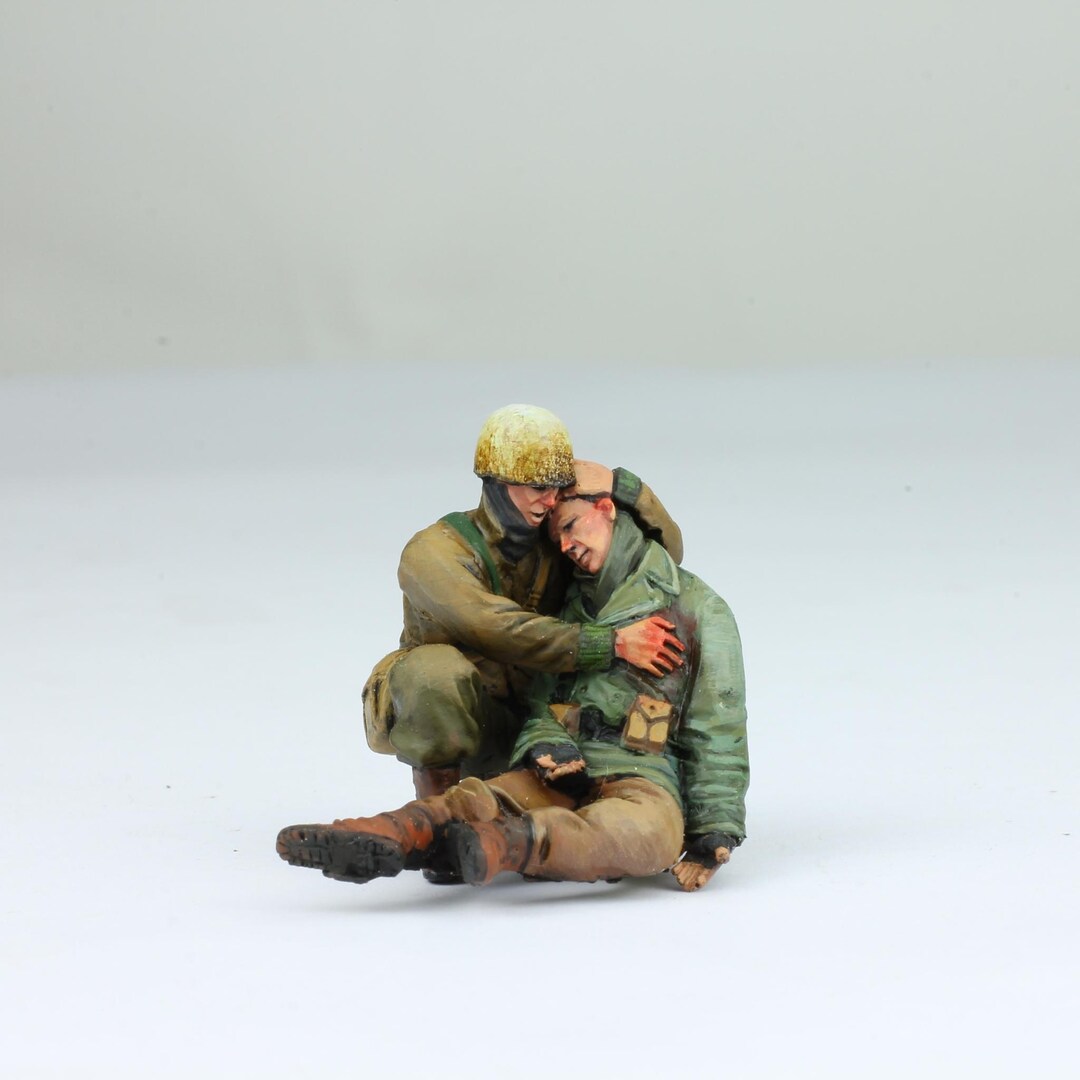 Propainted Set 02 1:35 Figures US Medic Soldier & Wounded Man - Etsy