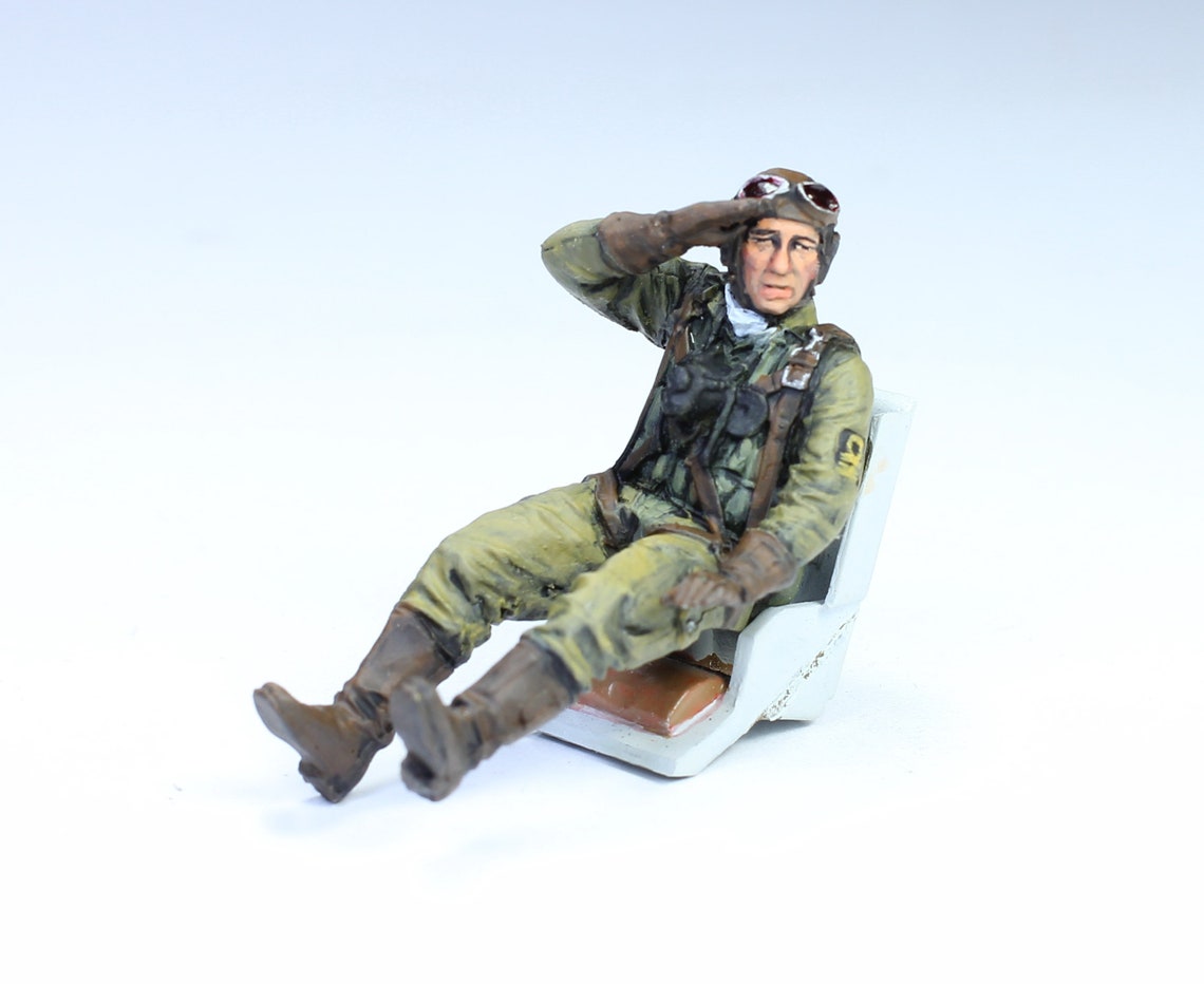 Painted Figure Seated Japanese Pilot in WWII 1:32 scale Built | Etsy
