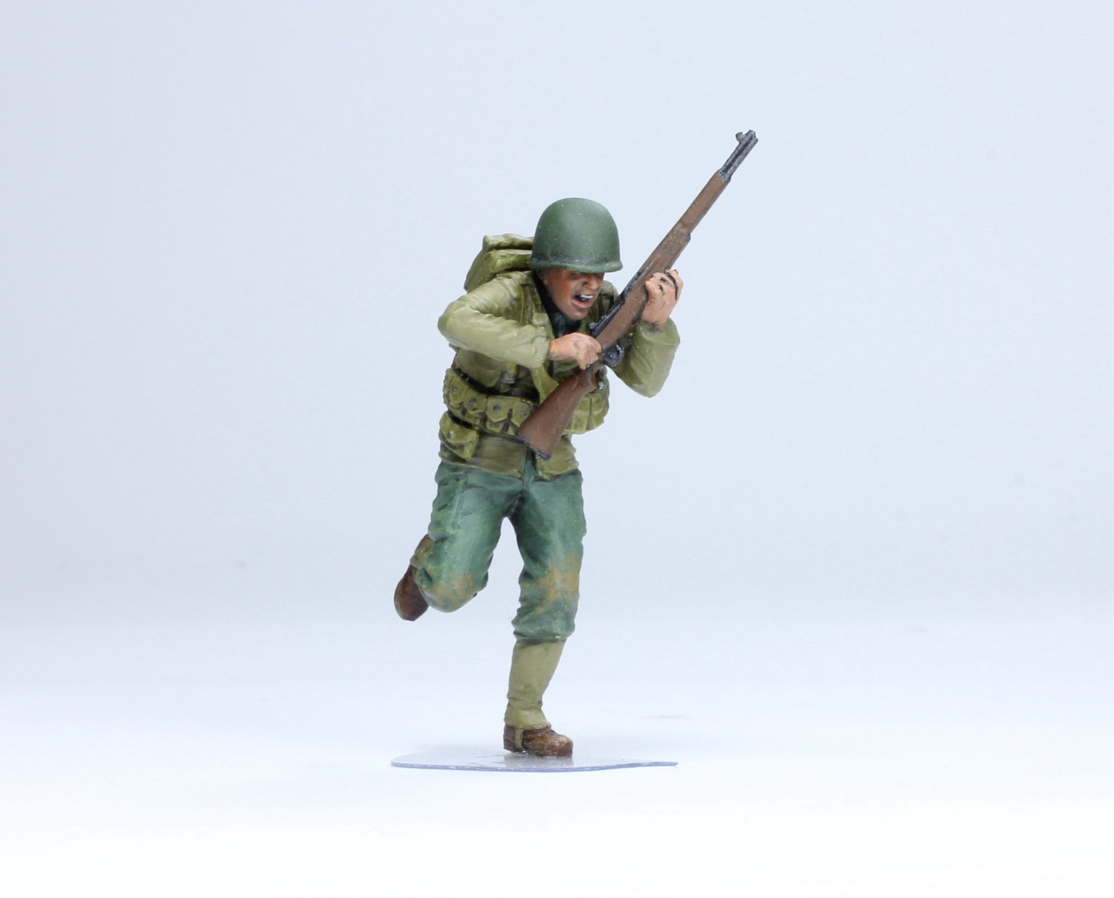 Painted Figure US Soldiers Moving in European Battlefield (06 Figures ...
