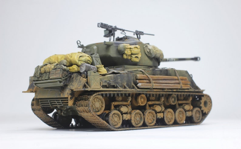 Probuilt M4A3E8 Sherman Tank Model 1:35 - WW2 Fury Style - Etsy