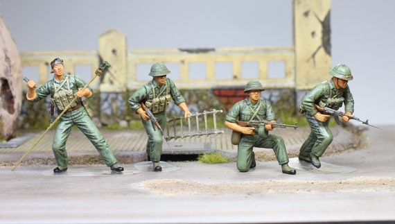 Painted Figure NVA Sappers in Fight 4 Figures in Battle - Etsy