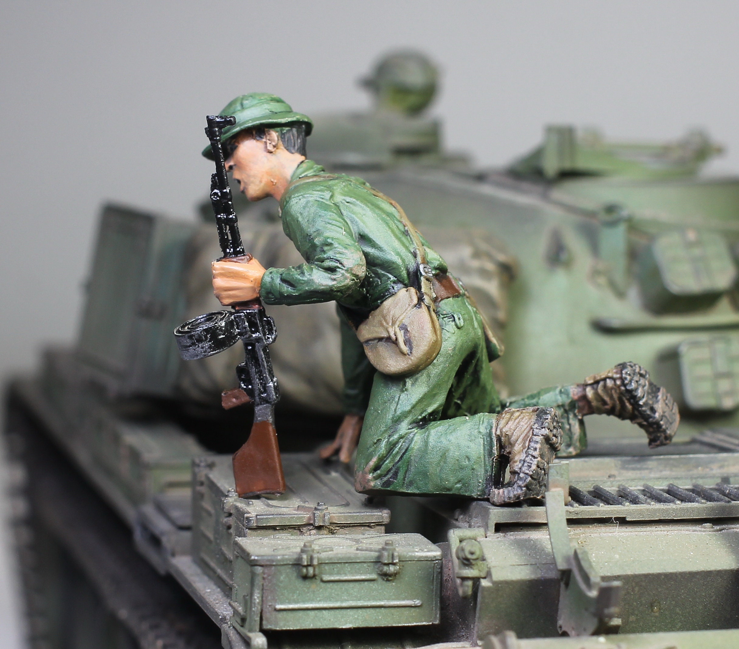 Painted Figure NVA Tank Rider Vietnam War 1:35 Scale (built and Painted ...