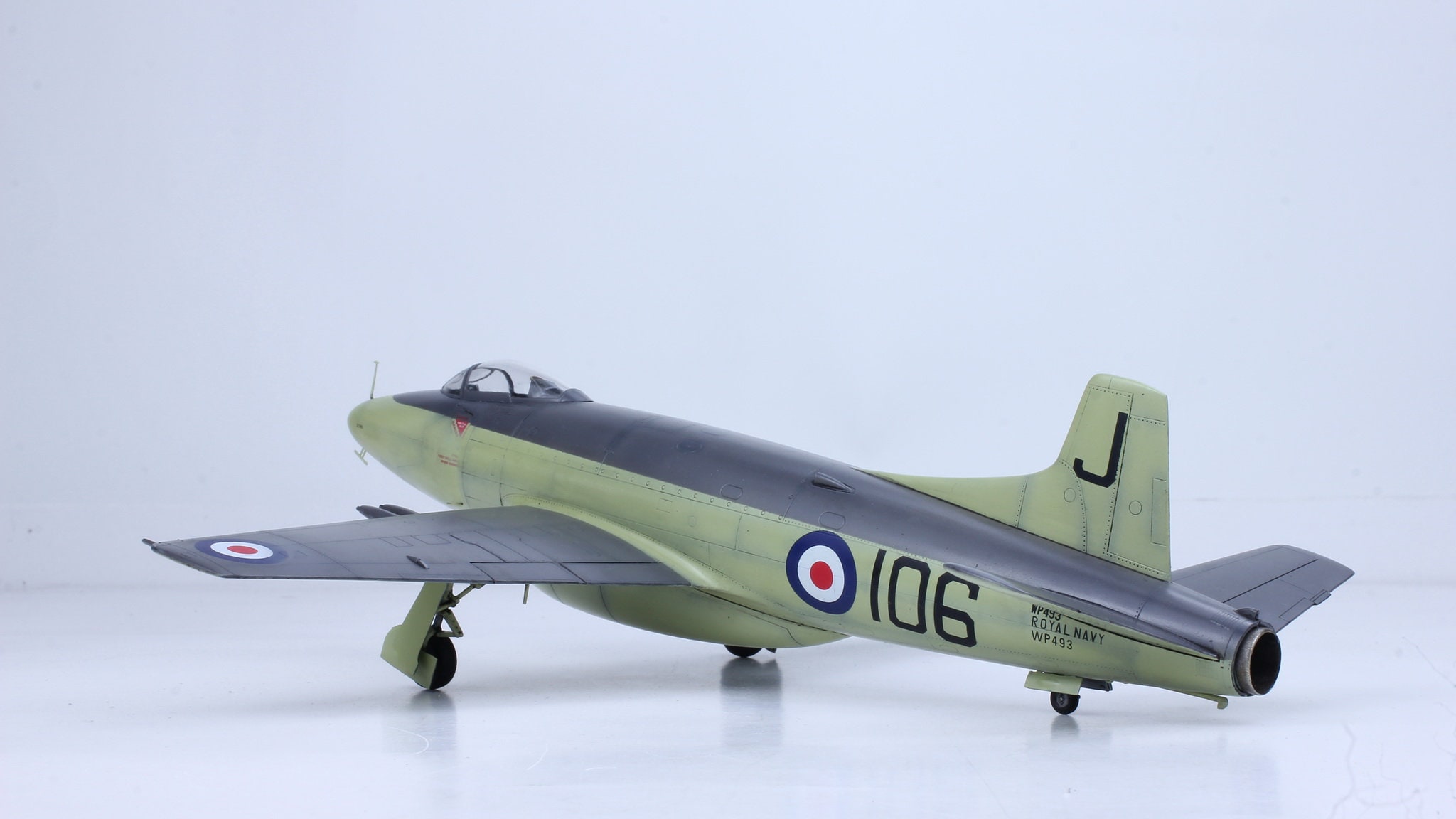 Probuilt Model Supermarine Attacker F.1 Fighter Aircraft 1:48 built and ...