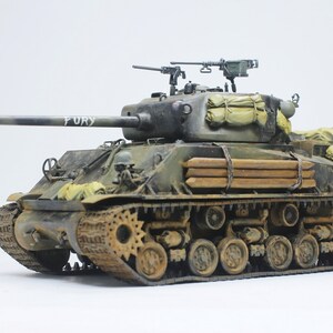 Probuilt M4A3E8 Sherman Tank Model 1:35 - WW2 Fury Style - Etsy