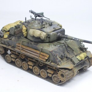 Probuilt M4A3E8 Sherman Tank Model 1:35 - WW2 Fury Style - Etsy