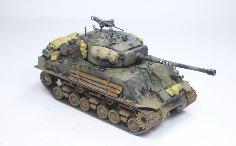 Probuilt M4A3E8 Sherman Tank Model 1:35 - WW2 Fury Style - Etsy