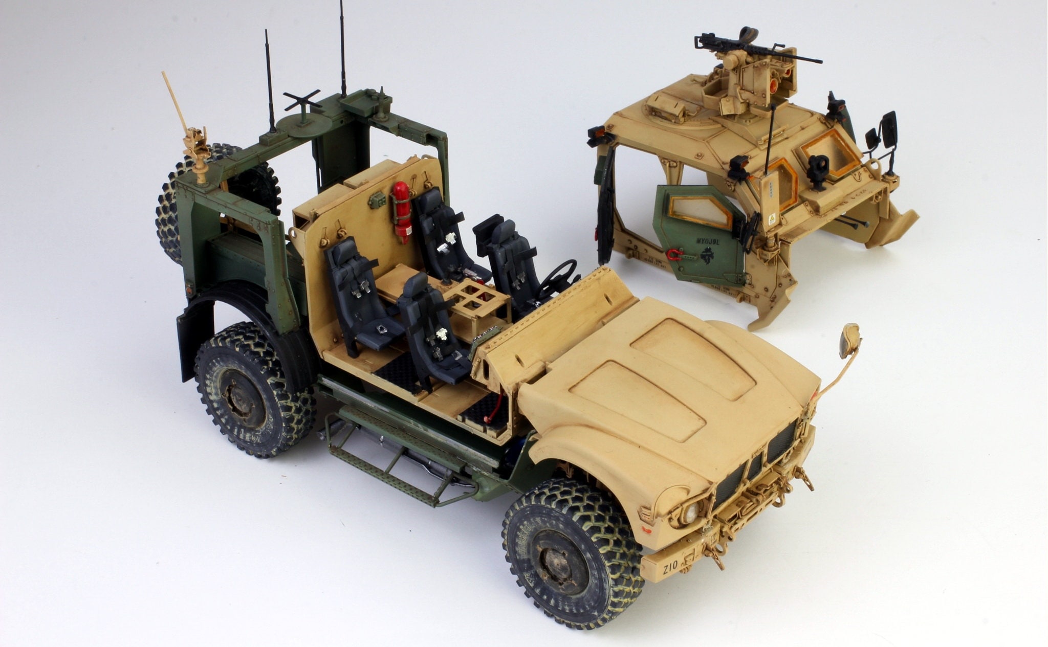 Probuilt Model 1:35 US Army M1240A1 M-ATV Modern Warfare (interior ...