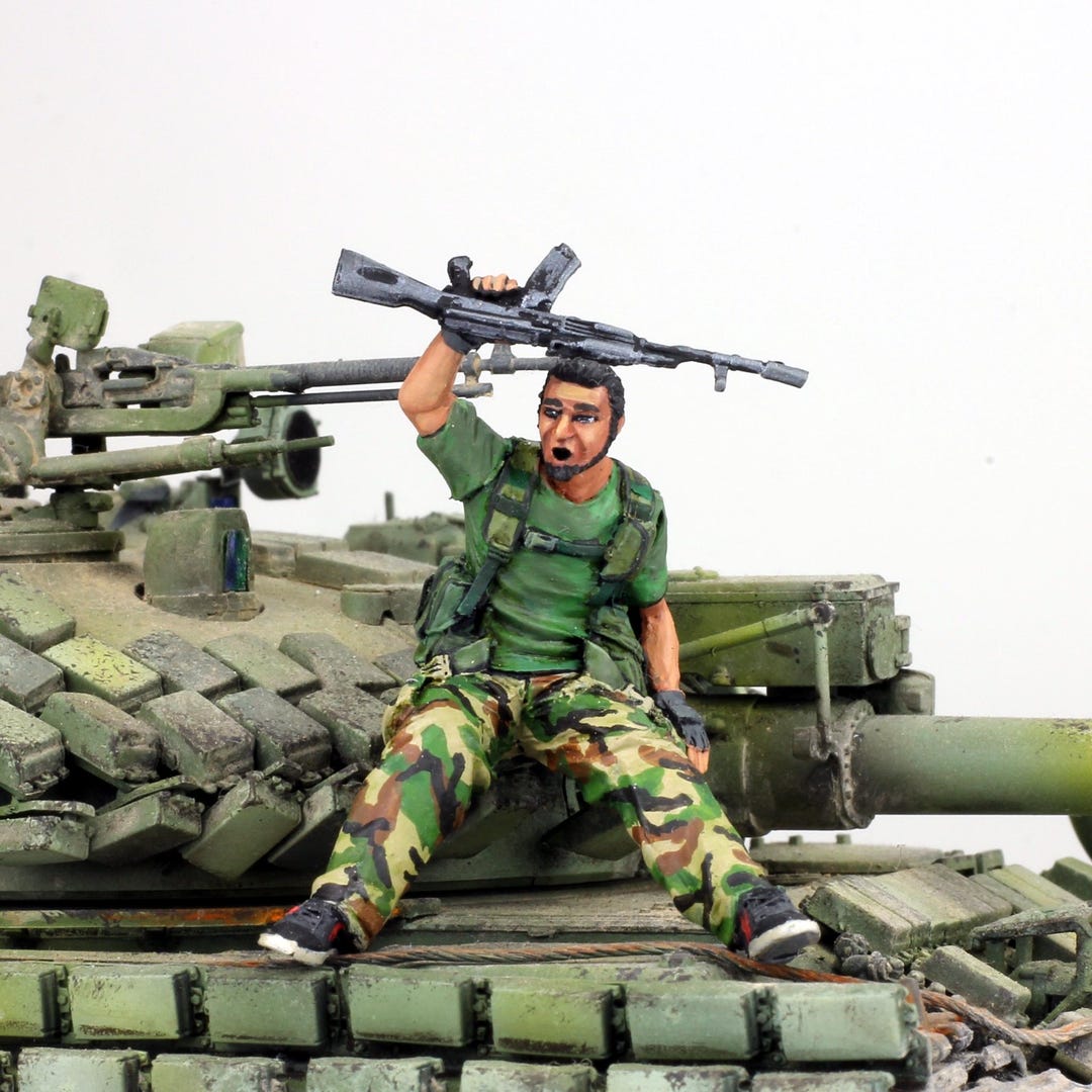 Propainted 1:35 Syrian Warrior Tank Rider (no Tank) - Etsy
