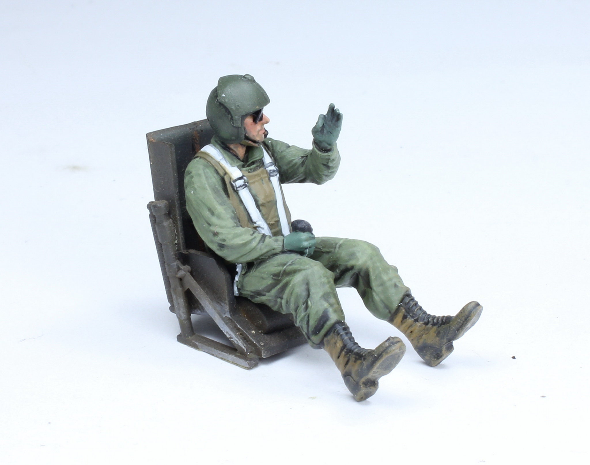 Painted Figures Set 02 US Seat Helicopter Pilots UH-1 Huey, OH-6A ...