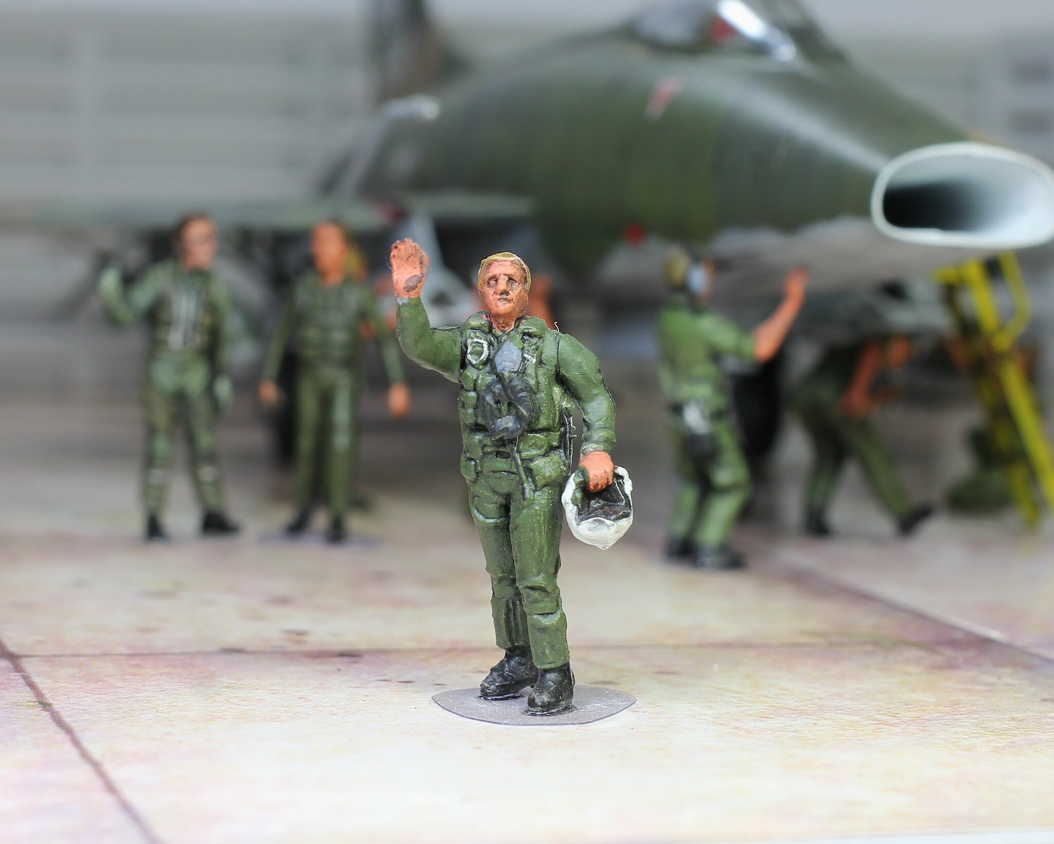 Painted Figure USAF Pilot 1:48 built and Painted by - Etsy