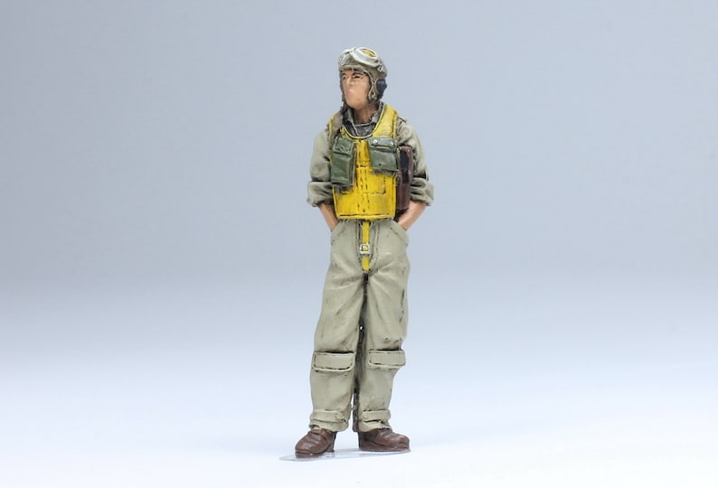 Painted Figure US Navy Pilot WWII 1:48 built and Painted by - Etsy