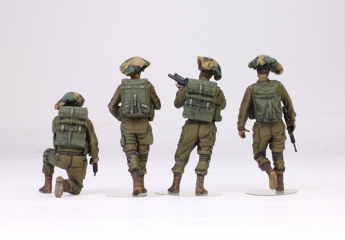 Painted Figures Israeli IDF Infantry Patrolling, Present Day 04 Figures ...
