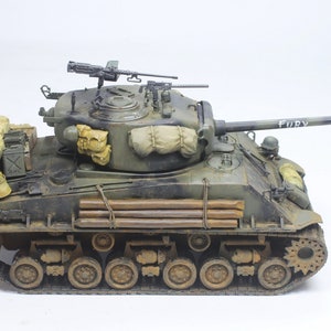Probuilt M4A3E8 Sherman Tank Model 1:35 - WW2 Fury Style - Etsy