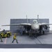 Built Model 1:72 Modern US Aircraft Carrier Deck Diorama /w F-14A ...
