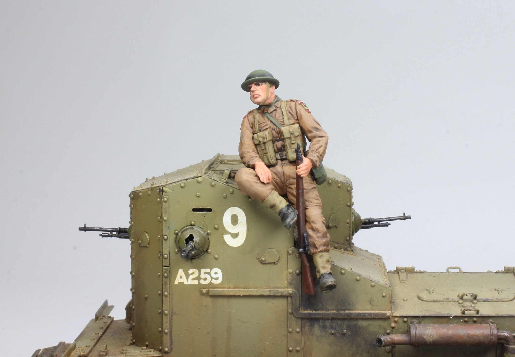 Painted Figures British Tank Riders 05 Figures WWII 1:35 Scale built ...