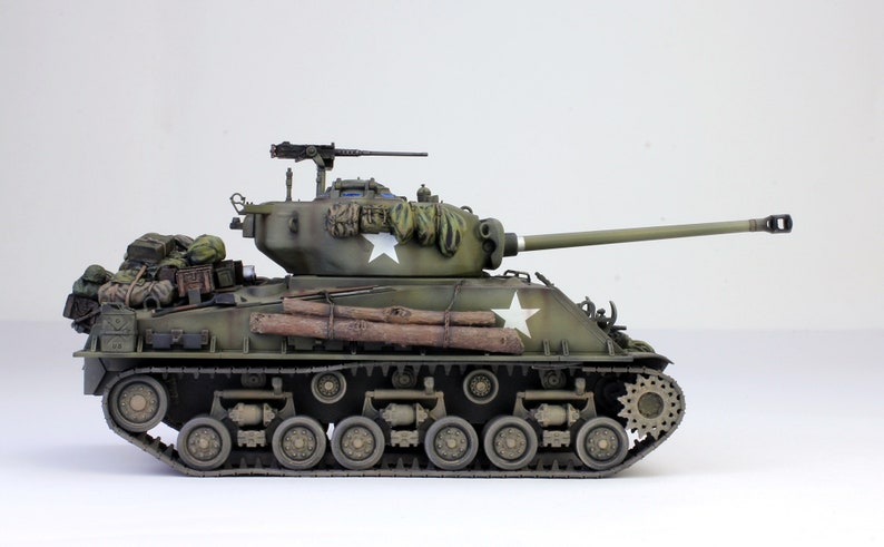 Pro Built Model Easy Eight M4A3E8 Sherman Tank WW2 1:35 - Etsy