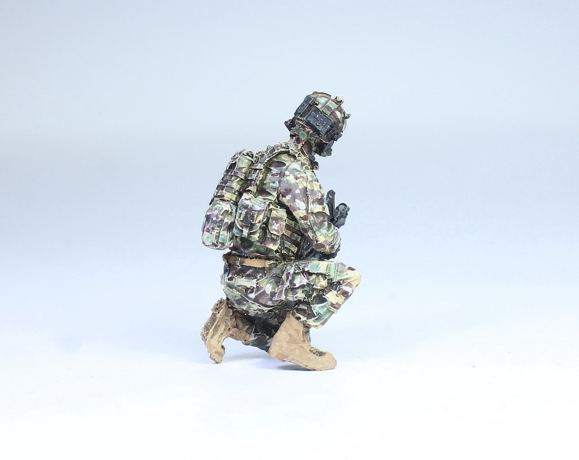 Painted Figure US Navy Seal Special Force in Multicam Camouflage ...