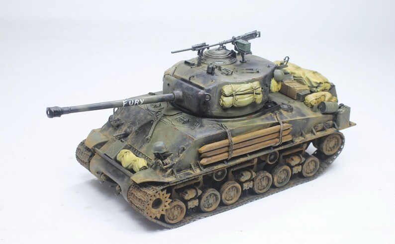 Probuilt M4A3E8 Sherman Tank Model 1:35 - WW2 Fury Style - Etsy