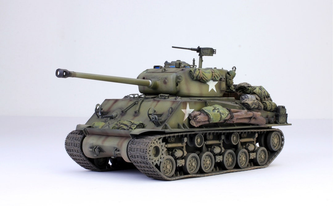 Pro Built Model Easy Eight M4A3E8 Sherman Tank WW2 1:35 - Etsy