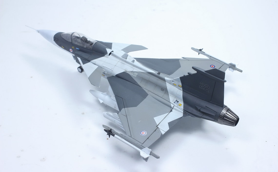 Pro Built Model Canadian Saab JAS 39 A Gripen 1:48 built and - Etsy