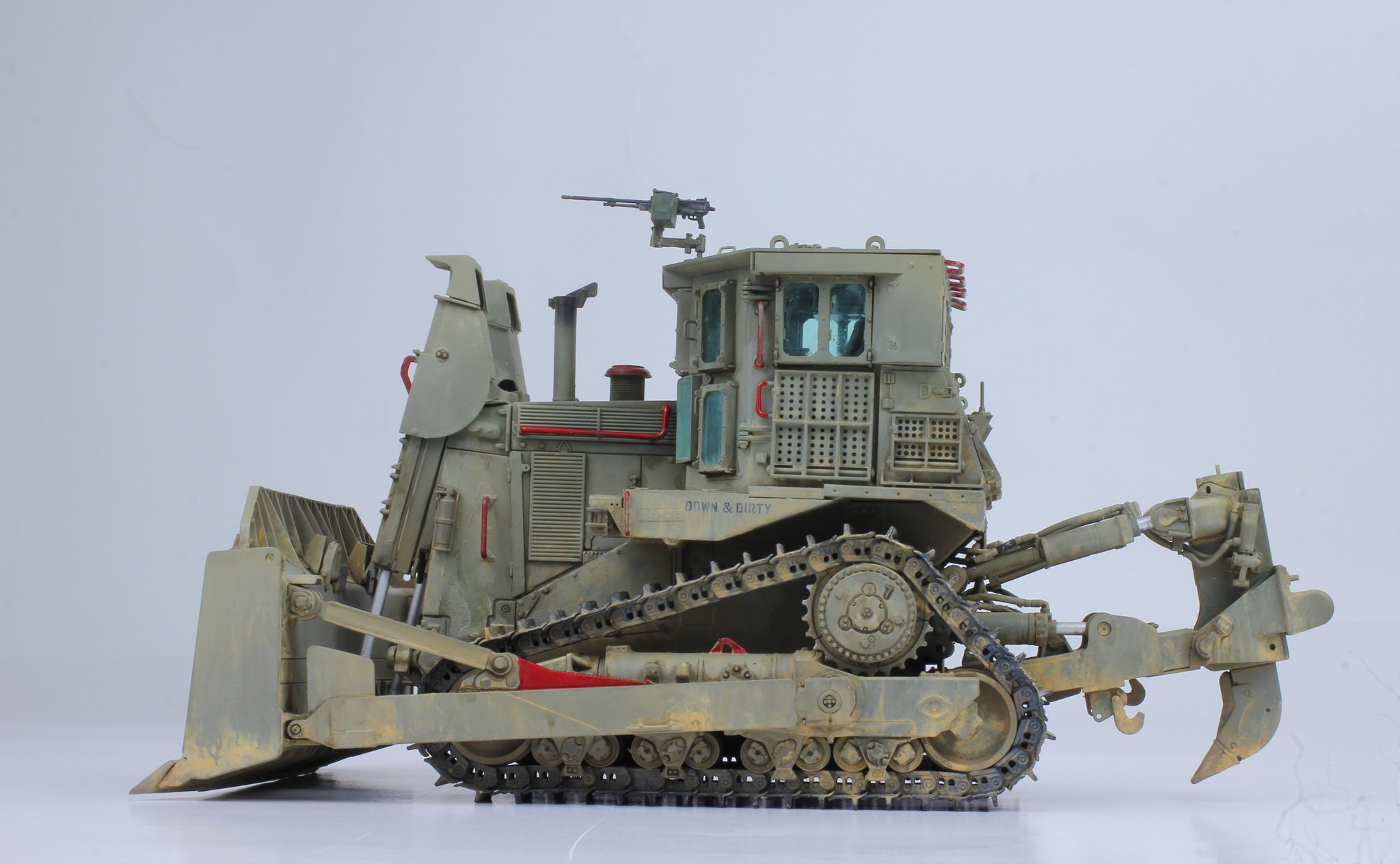 Probuilt Model US D9R Armoured Bulldozer Modern Warfare 1:35 built and ...
