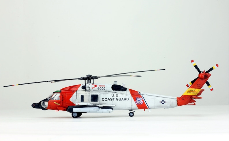 Handcrafted HH-60J US Coast Guard Helicopter Model (1:72 Scale) - Etsy