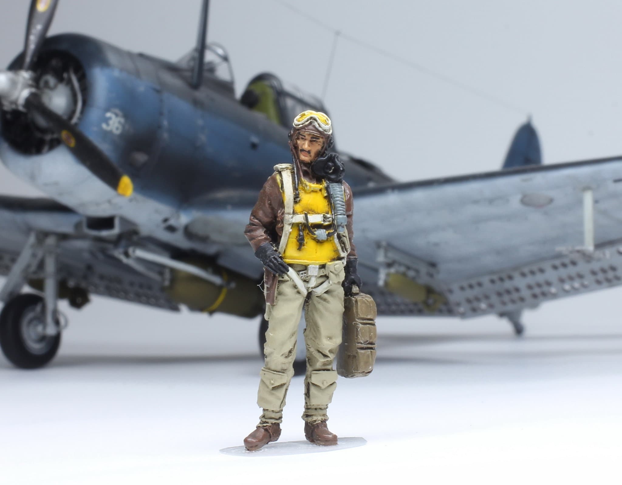 Painted Figure US Navy Pilot WWII 1:48 (built and Painted by ...