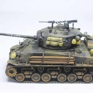 Probuilt M4A3E8 Sherman Tank Model 1:35 - WW2 Fury Style - Etsy