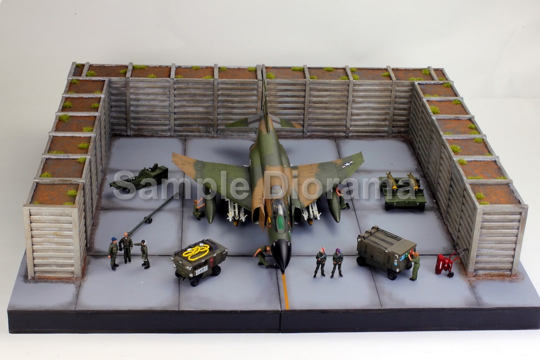 Probuilt Diorama USAF Airfield With Steel Revetment Wall Diorama ...