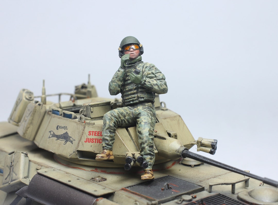 Painted Figure US Tank Crew Multicam Camouflage 1:35 Scale (built and ...