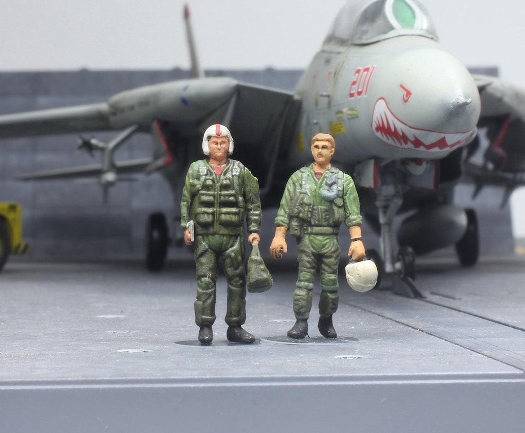 Painted Figures Modern US Navy Pilots (02 Figures) 1:72 (built and Painted by Professional ...