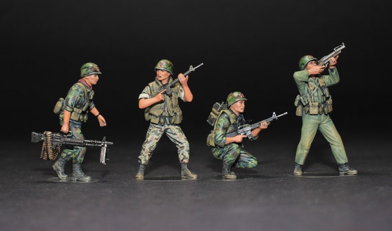 Painted Figure ARVN Rangers Saigon 1968 4 Figures in Battle - Etsy