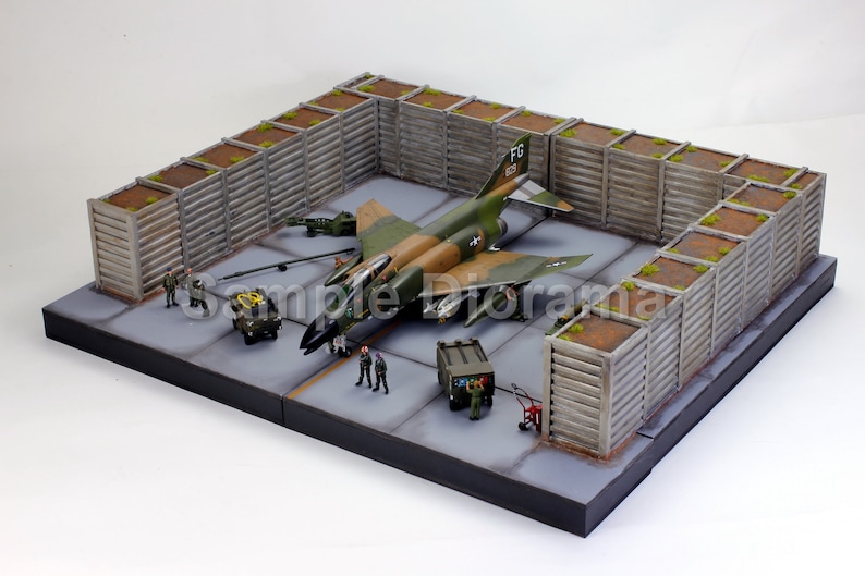 Probuilt Diorama USAF Airfield With Steel Revetment Wall Diorama ...