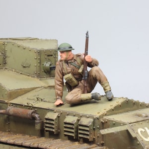 Painted Figures British Tank Riders (05 Figures) WWII 1:35 Scale (built ...