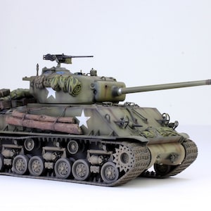 Pro Built Model Easy Eight M4A3E8 Sherman Tank WW2 1:35 - Etsy