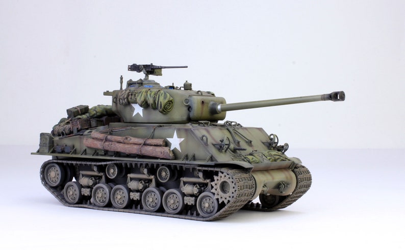 Pro Built Model Easy Eight M4A3E8 Sherman Tank WW2 1:35 - Etsy