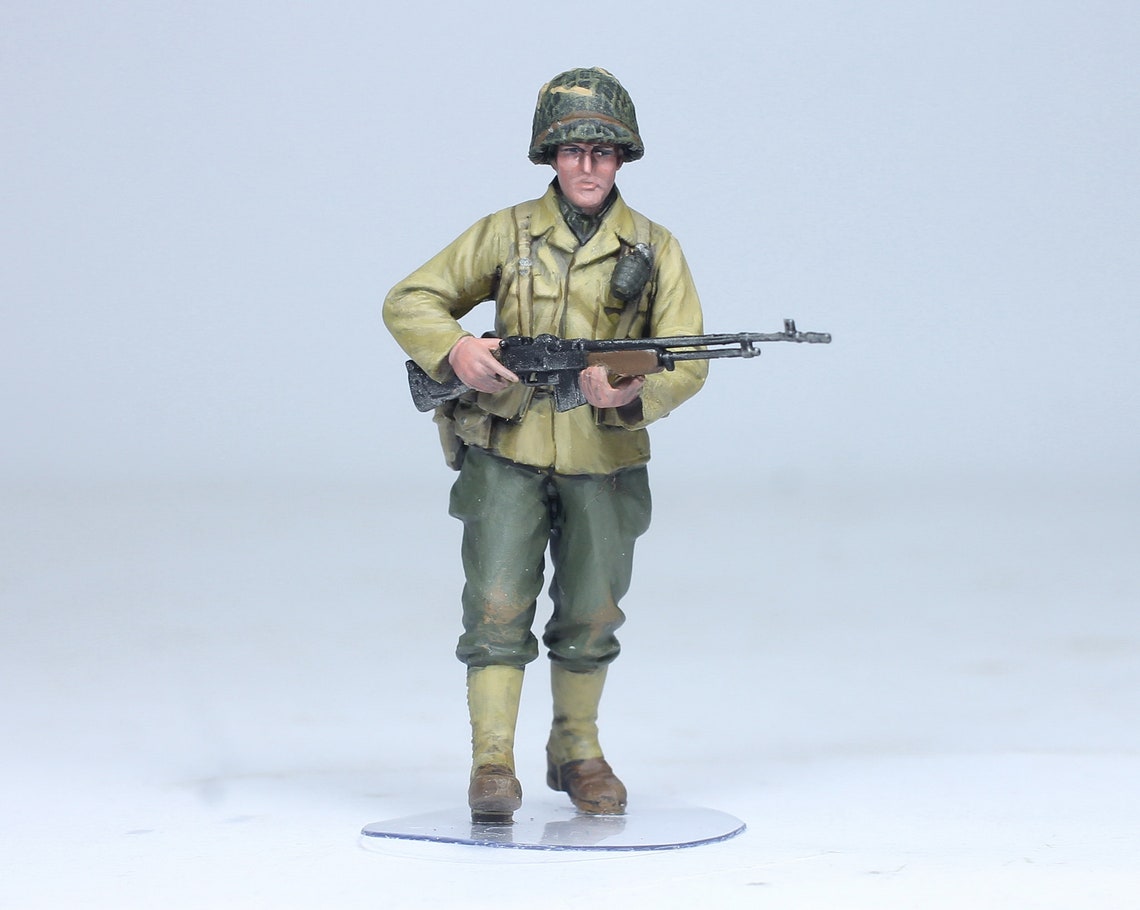 Painted Figures US Soldiers Infantry (04 Figures) European WW2 1:35 ...