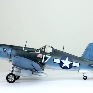 USMC F4U-1A Corsair, Pacific Battlefield WWII 1:48 (built and Painted ...