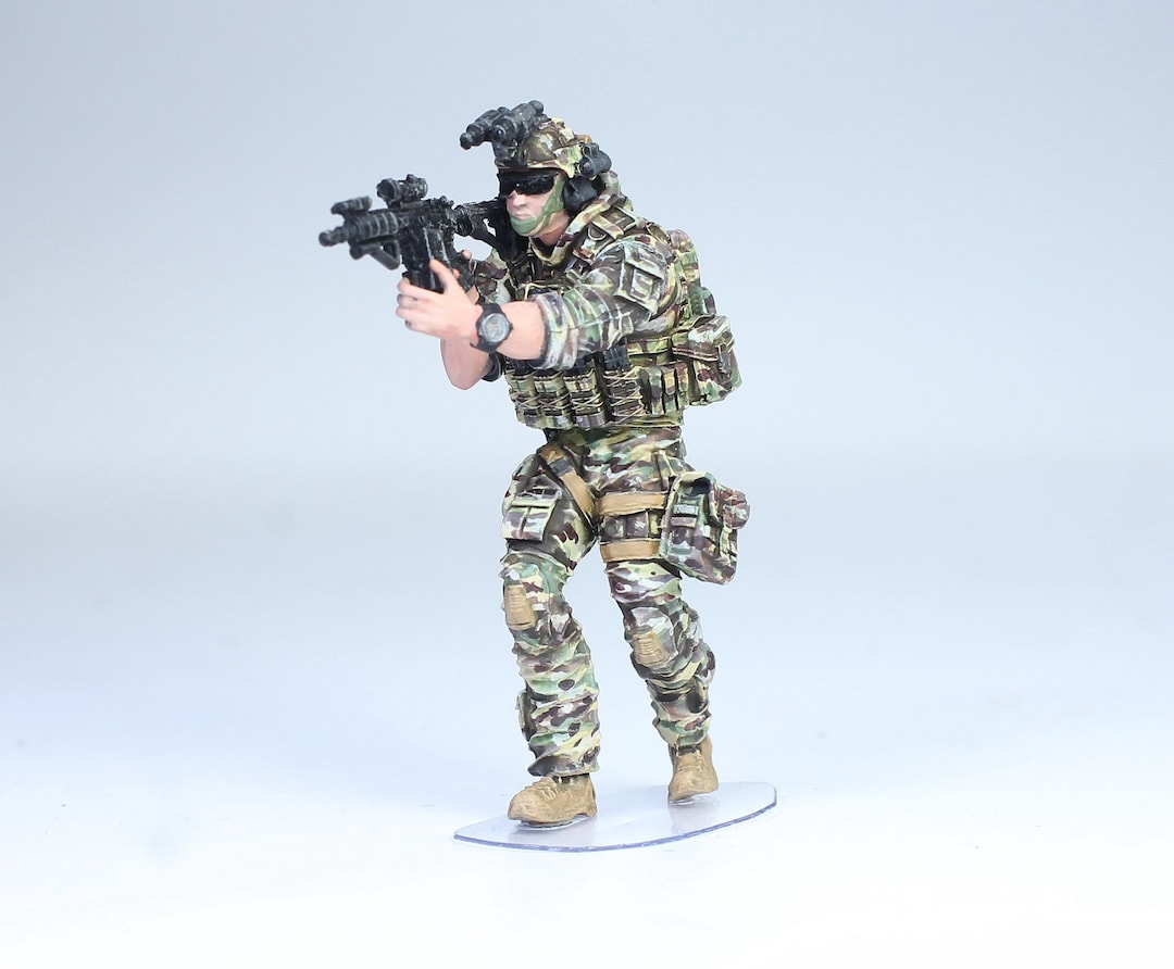 Painted Figure US Navy Seal Special Force in Multicam Camouflage ...