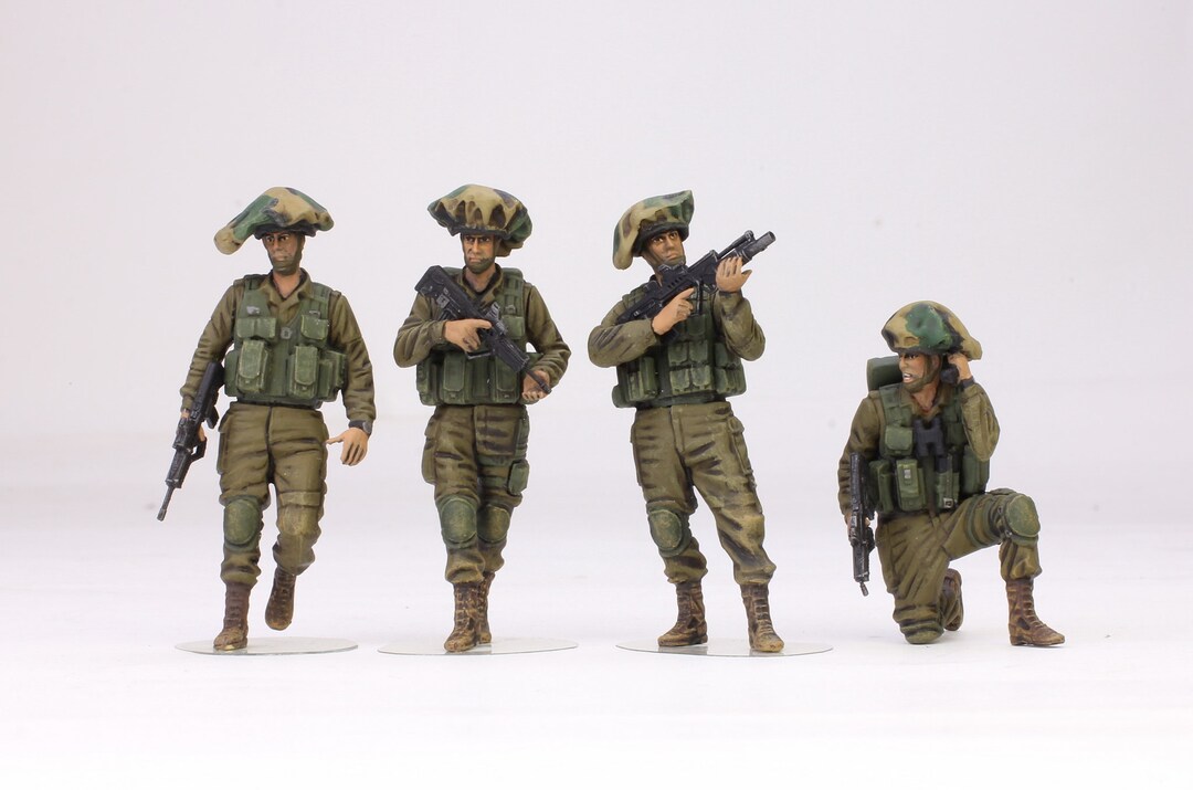 Painted Figures Israeli IDF Infantry Patrolling, Present Day (04 ...