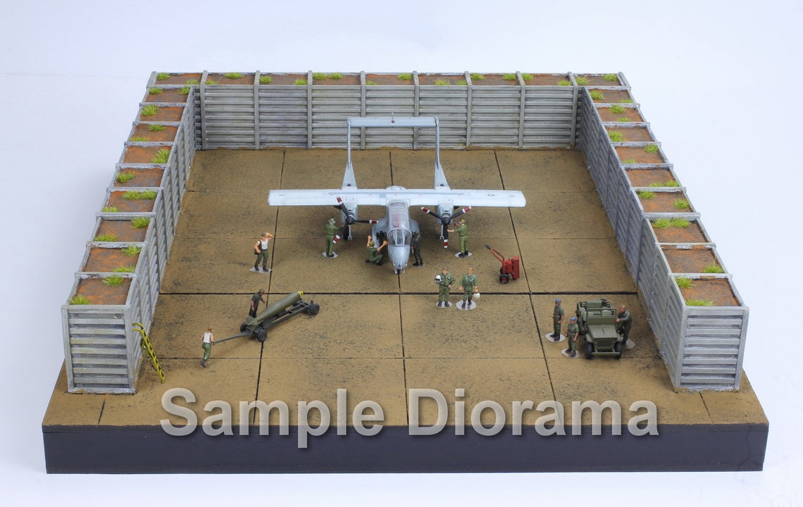 Probuilt Diorama USAF Airfield With Steel Revetment Wall - Etsy Australia