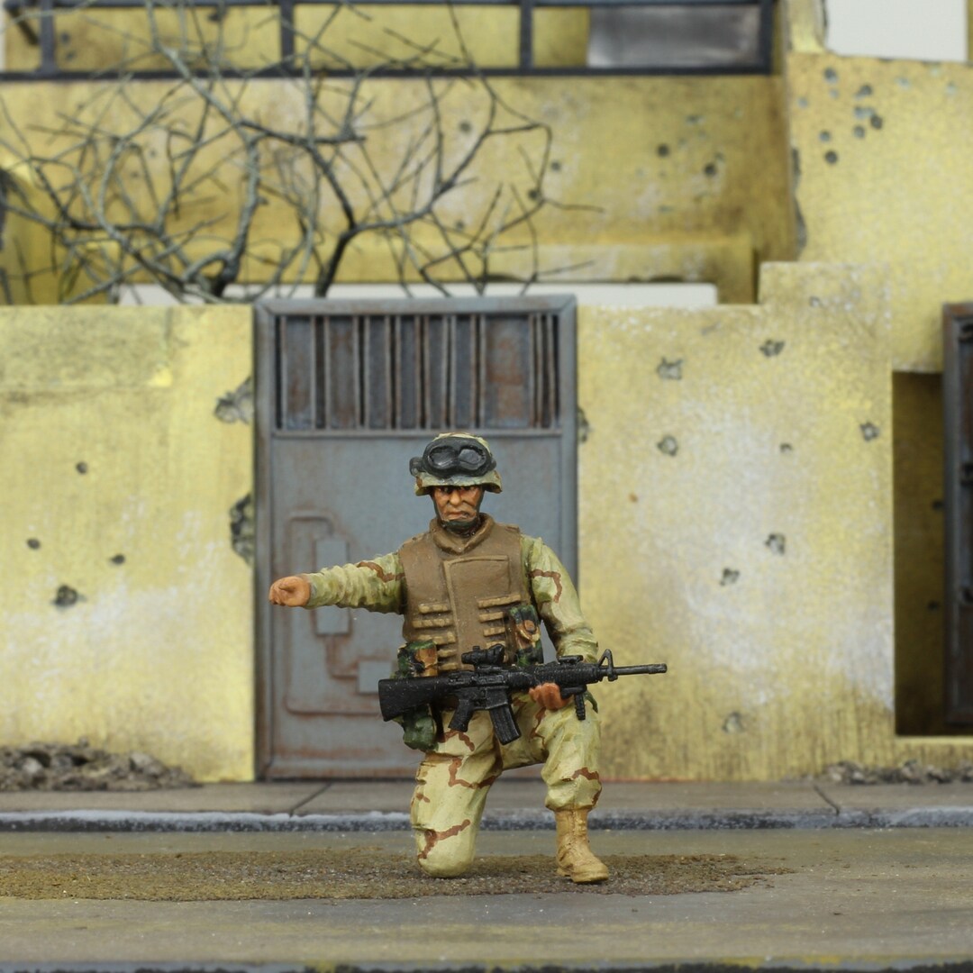 Pro-painted Figure US USMC Soldier in Battle (set 5, Base is Not ...