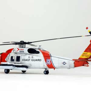 Handcrafted HH-60J US Coast Guard Helicopter Model (1:72 Scale) - Etsy