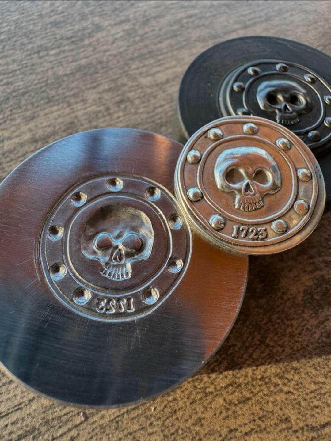 Impression Die -gravelly Point Round Pirate Coin - Etsy