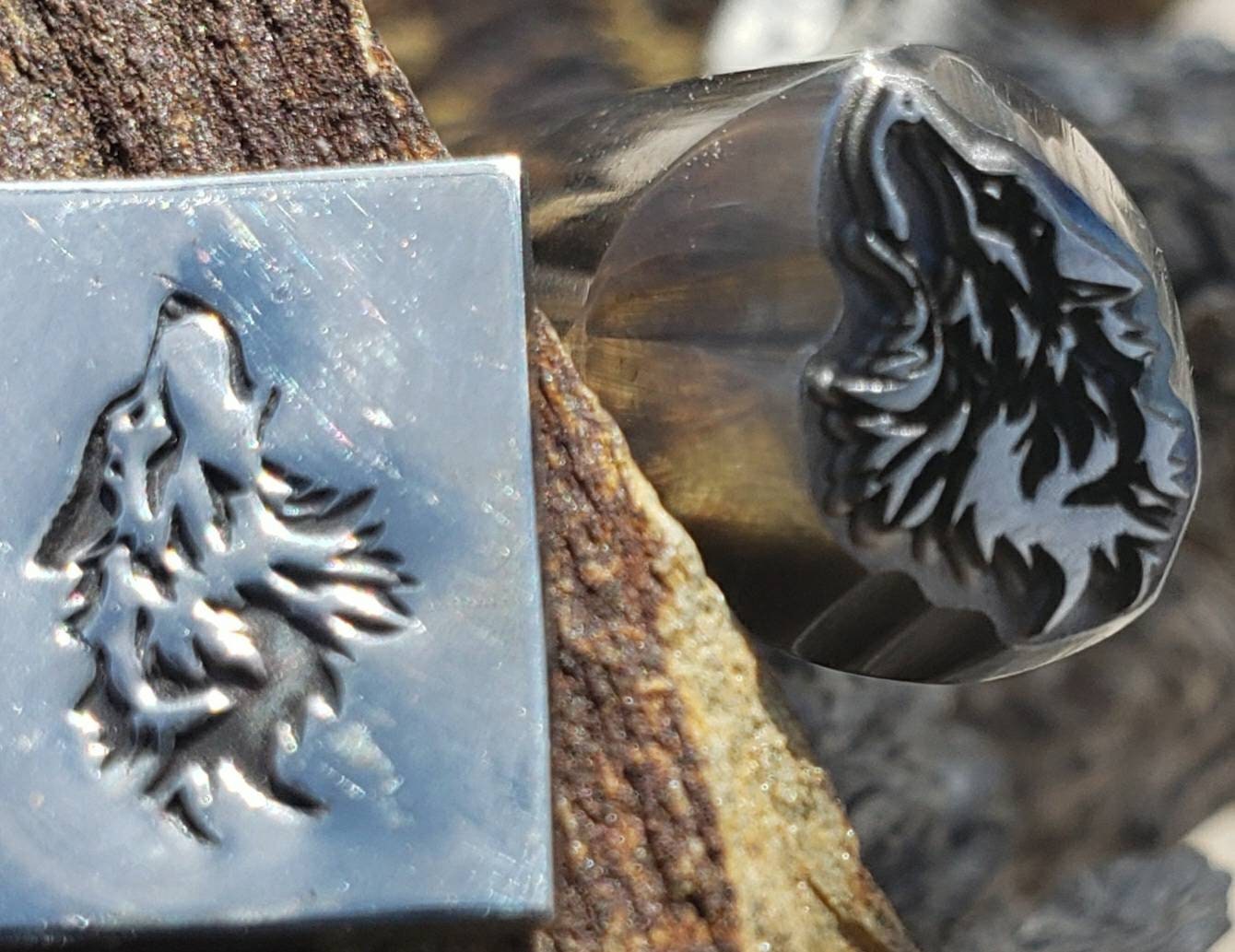 Howling Wolf Metal Stamp - Etsy