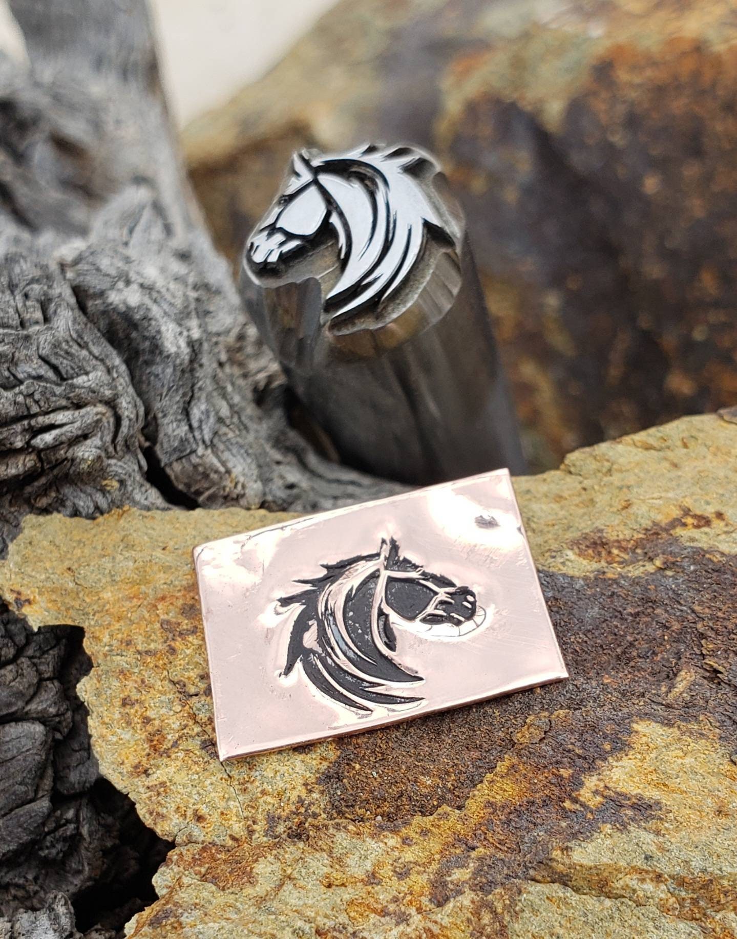 Black Stallion - Metal Stamp - Etsy