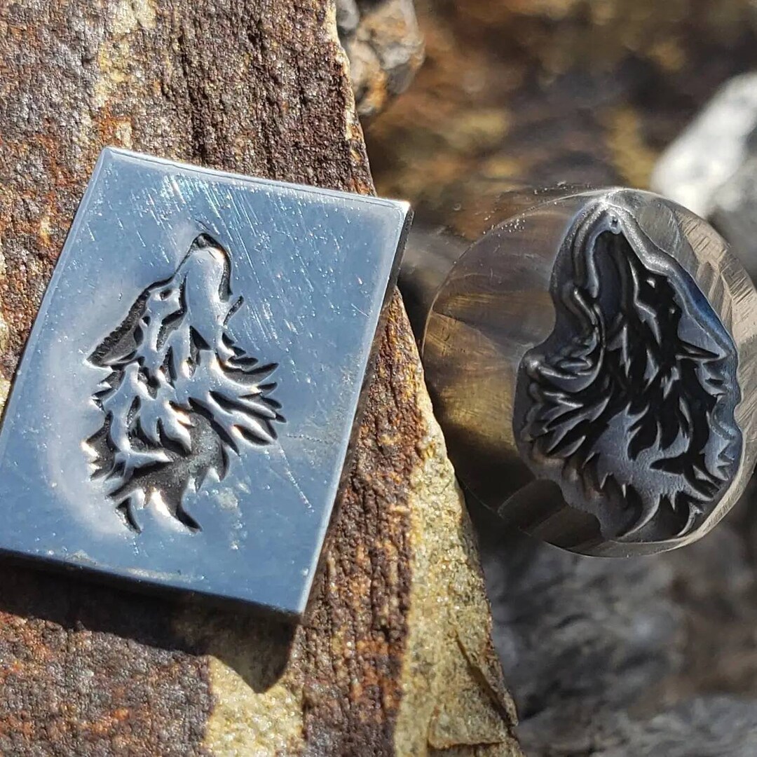 Howling Wolf Metal Stamp - Etsy