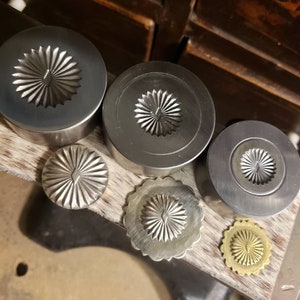 Impression Dies - Southwest Diamond Concho-3 SIZES AVAILABLE- 2 Inch 1. ...