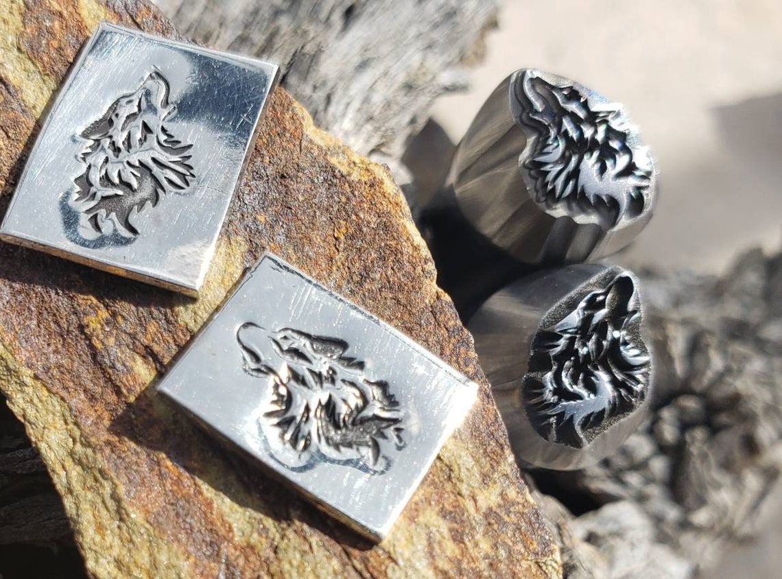 Howling Wolf Metal Stamp - Etsy