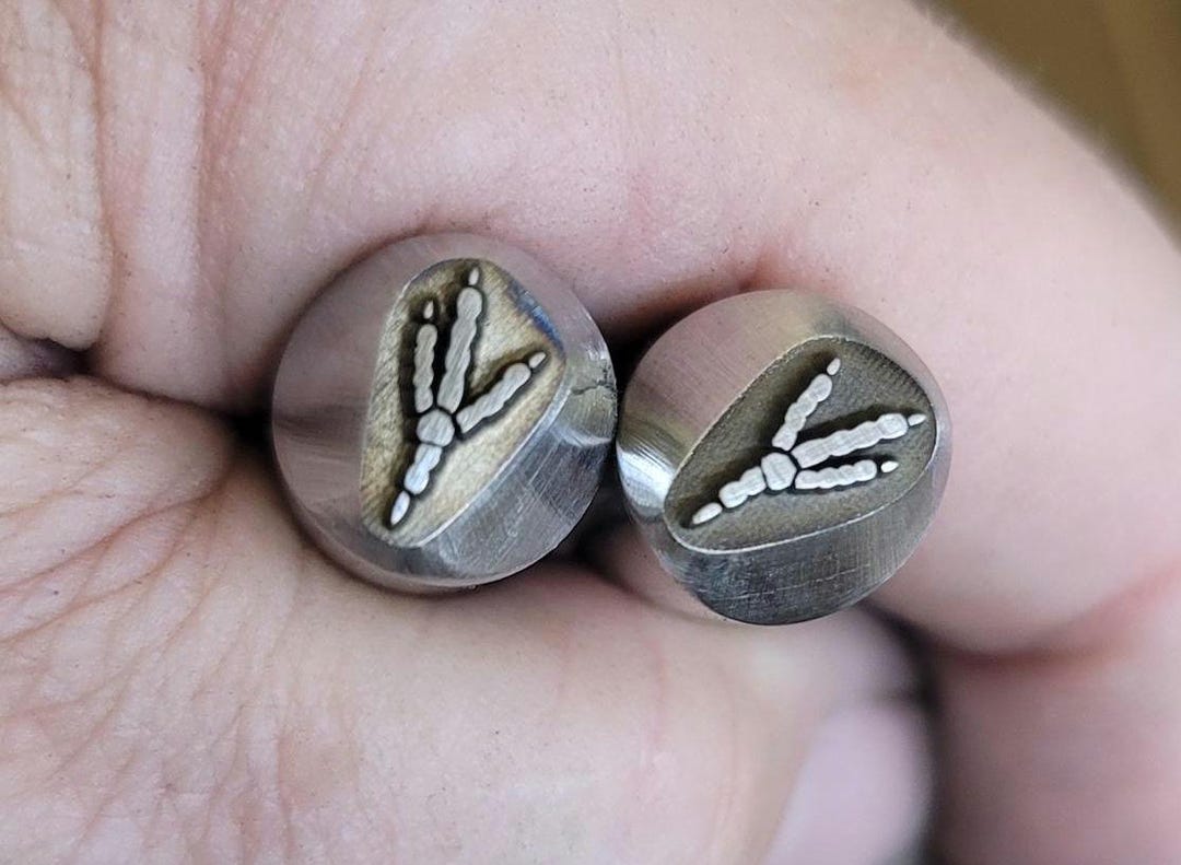 Metal Stamp-raven Footprints-right Foot/left Foot - Etsy